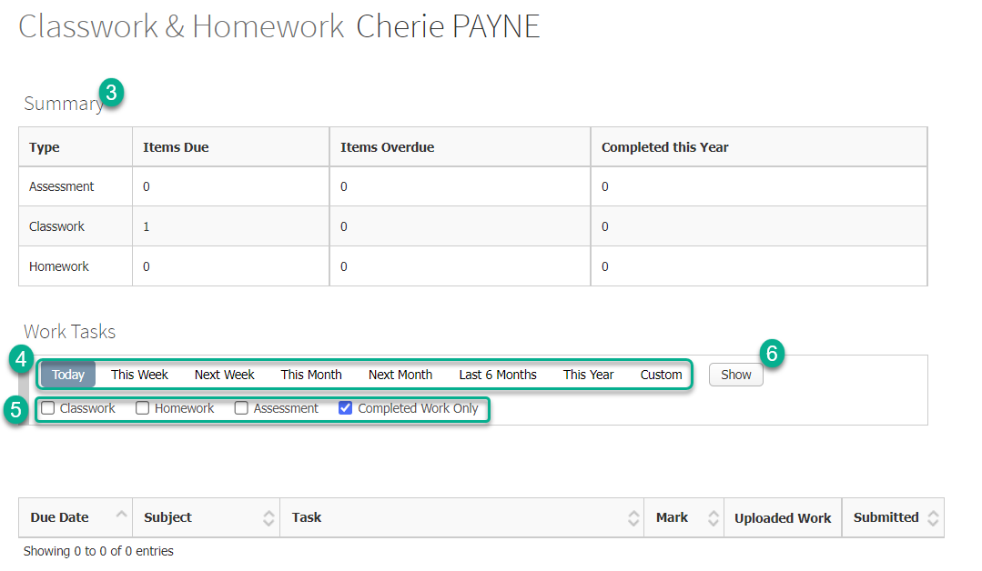 How to view a student's classwork and homework